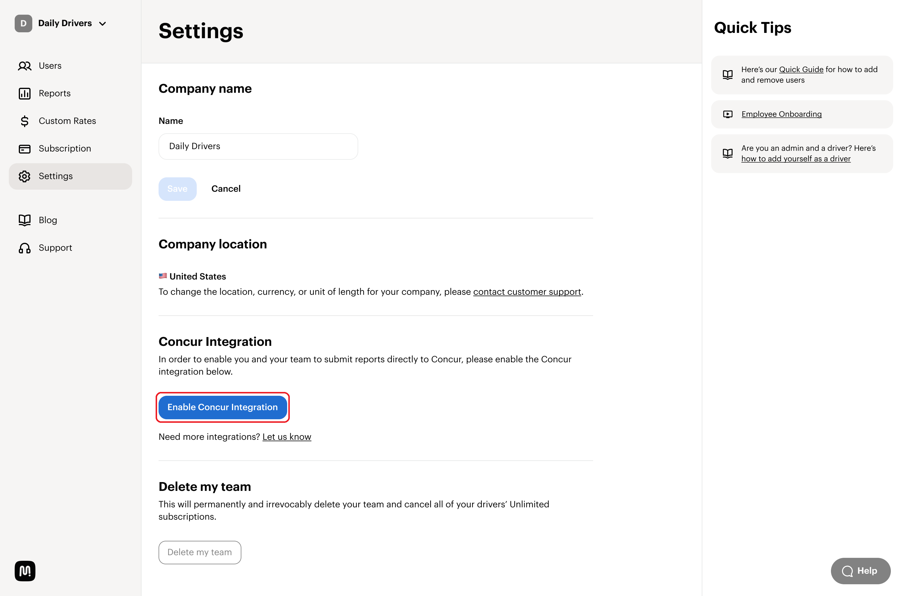 Mileiq For Teams Concur Integration Mileiq 