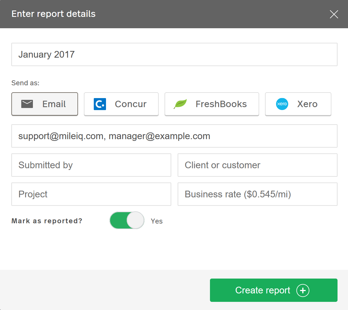 How to: Request a Monthly Report – MileIQ