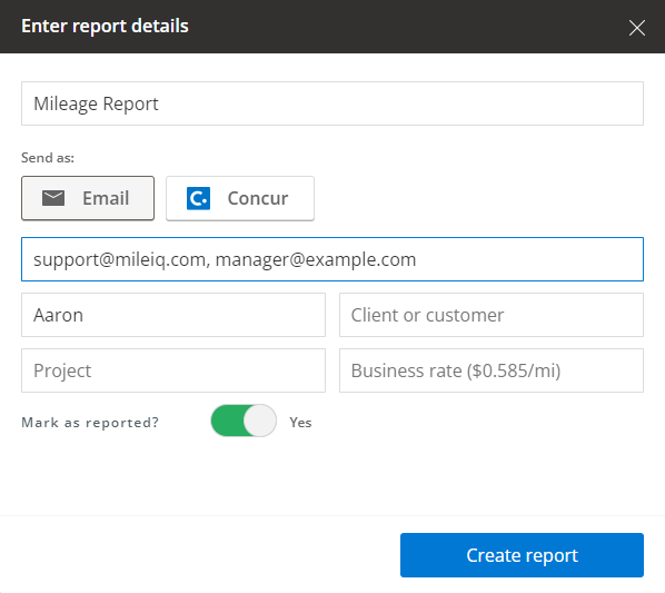 How to: Request a Monthly Report – MileIQ