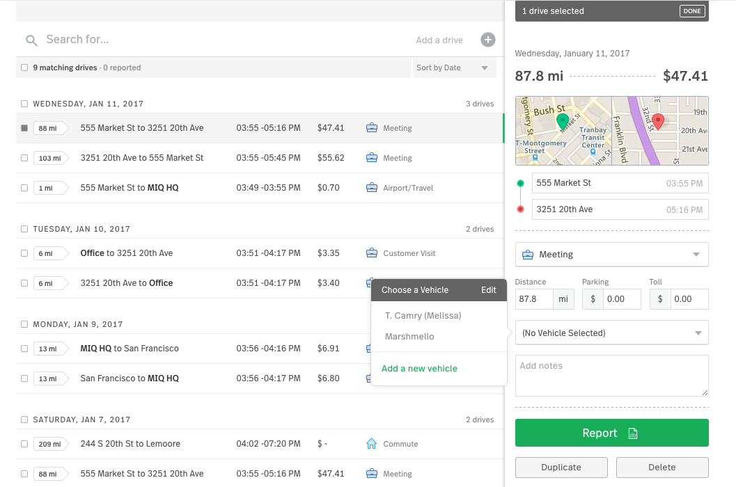 How to: Add Vehicles and Odometer Readings – MileIQ