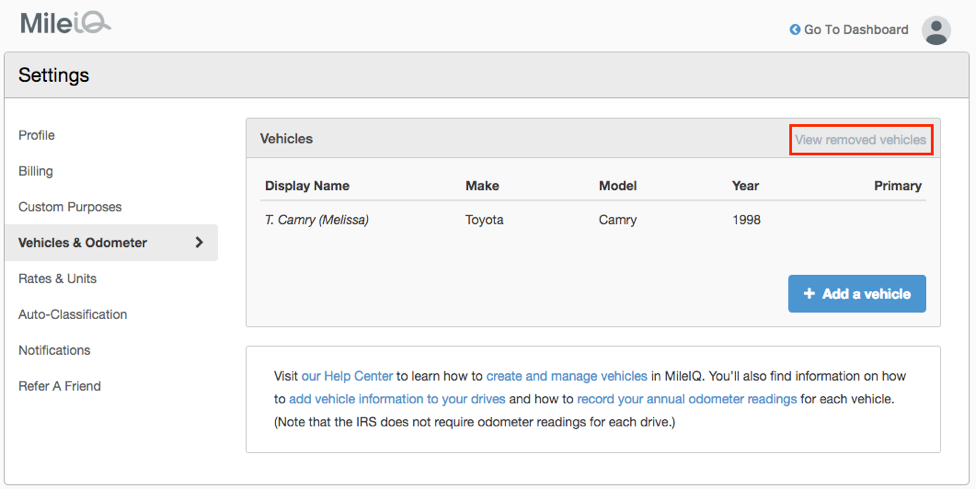 How to: Add Vehicles and Odometer Readings – MileIQ